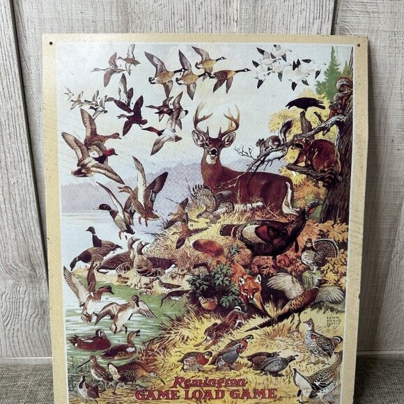 Wall Decor | Remington Game Load Game Tin Metal Wall Sign Labeling ...